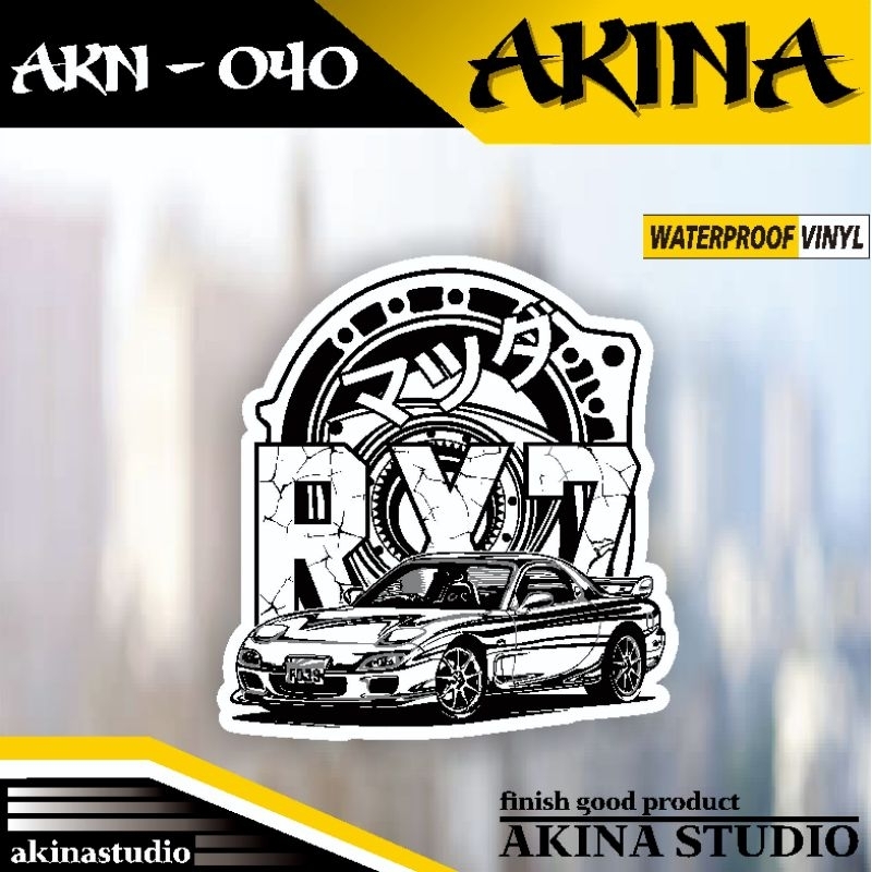 Jual sticker vinyl anti air mazda rx7 rotary engine | stiker vinyl anti ...