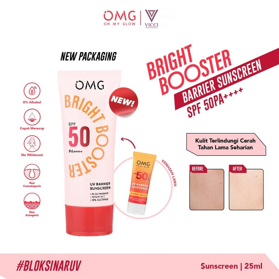 Jual (PROMO) - OMG Oh My Glow UV Barrier Sunscreen SPF 50 PA++++ 25ml | Shopee Indonesia