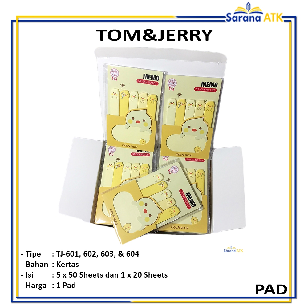 Jual TOM&JERRY - Memo Sticky Notes Animals TJ-601-602-603-604 - PAD ...