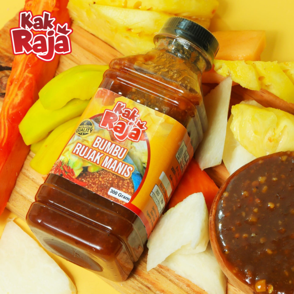Jual Bumbu Rujak Buah Pedas Manis Kak Raja 300 Gram Original ...