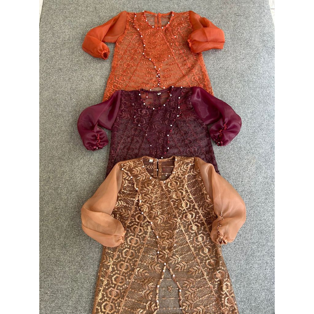 Jual Zize Outer Brokat Organza Anak Kondangan Usia 4-13 Tahun Size S M ...