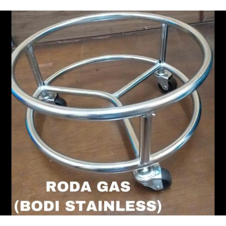 Jual TATAKAN TABUNG GAS STAINLESS RODA BESI | Shopee Indonesia