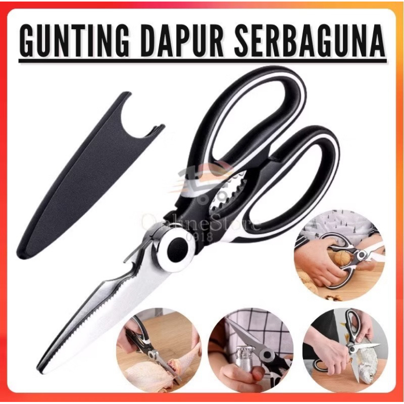 Jual Gunting dapur serbaguna Tajam multifungsi memasak buka tutup botol ...