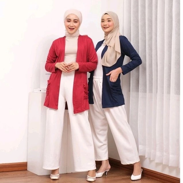 Jual Cardingan Polos Wanita Rayon Spandek Size L Best Seller - Cardigan ...