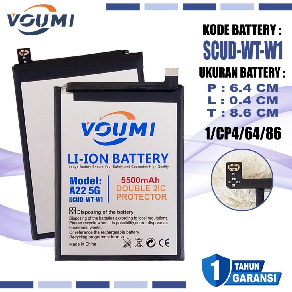 Jual VOUMI Baterai SCUD-WT-W1 Battery Double IC Power high Capacity Compatible Hp Galaxy A04 ...