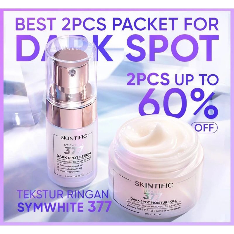 Jual SKINTIFIC - 2PCS PAKET Symwhite 377 Set Brightening & Anti Dark Spot Paket Skincare ...