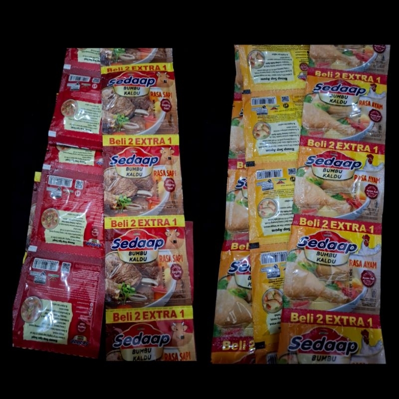 Jual Bumbu tabur kaldu sedap rasa sapi, rasa ayam 1 renceng isi 15 ...
