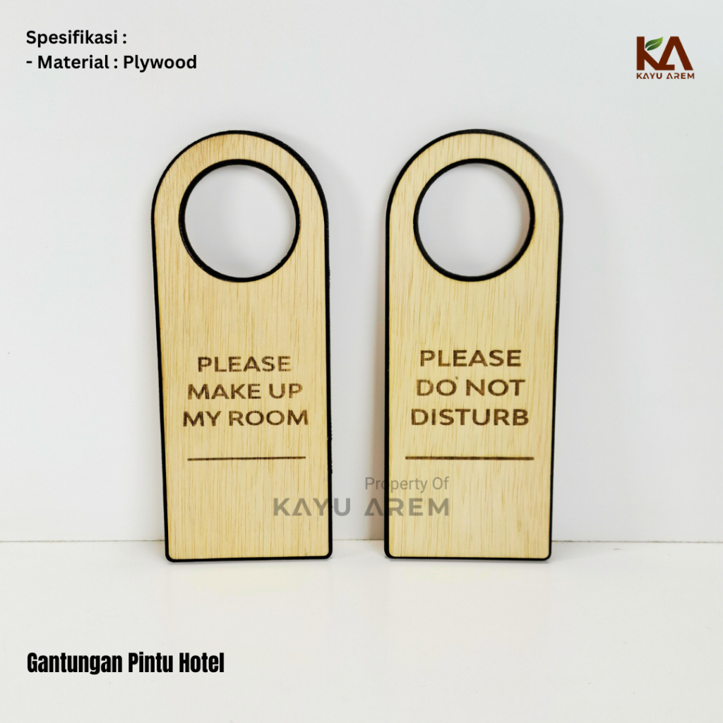 Jual Gantungan Pintu Hotel | Door Hanger Do Not Disturb | Please Clean ...