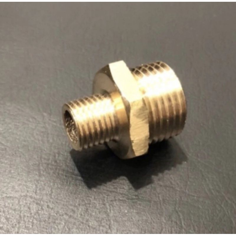 Jual double nepel Kuningan 1/2 inchi x 1/4 inchi reducer doubel dobel nipple brass Kuningan ...