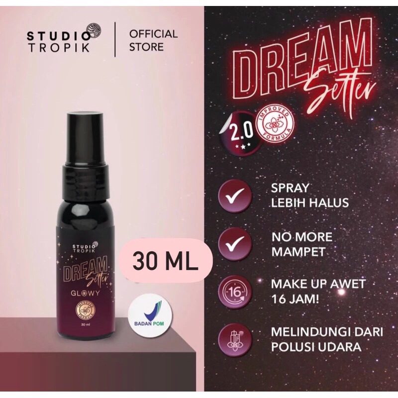 Jual Studio Tropik Dream Setter Glowy Setting Spray 30ml | Shopee Indonesia