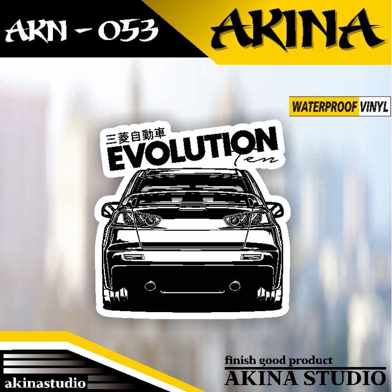 Jual sticker vinyl anti air lancer evolution X rear view | stiker vinyl ...