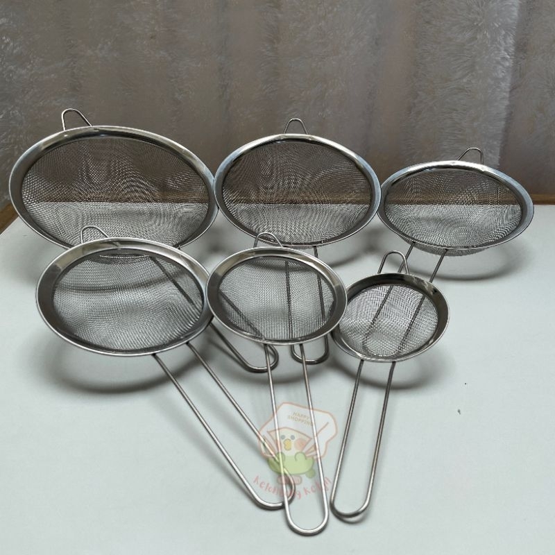 Jual SARINGAN MINYAK TEH TEPUNG ROTI GULA STAINLESS STEEL KECIL SAMPAI ...