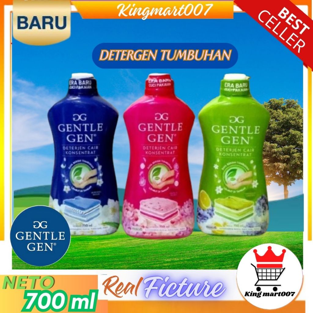 Jual Gentle Gen Deterjen Cair Detergen Tumbuhan 700 ml | Shopee Indonesia