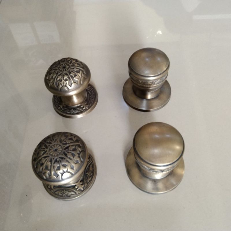 Jual KNOP PINTU UKIR POLOS BAHAN DARI KUNINGAN TINGGI 7,5CM LEBAR BAWAH ...