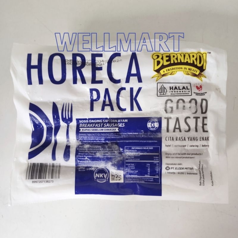 Jual Bernardi Sosis Horeca CL 500gr Sosis Daging Sapi dan Ayam ...