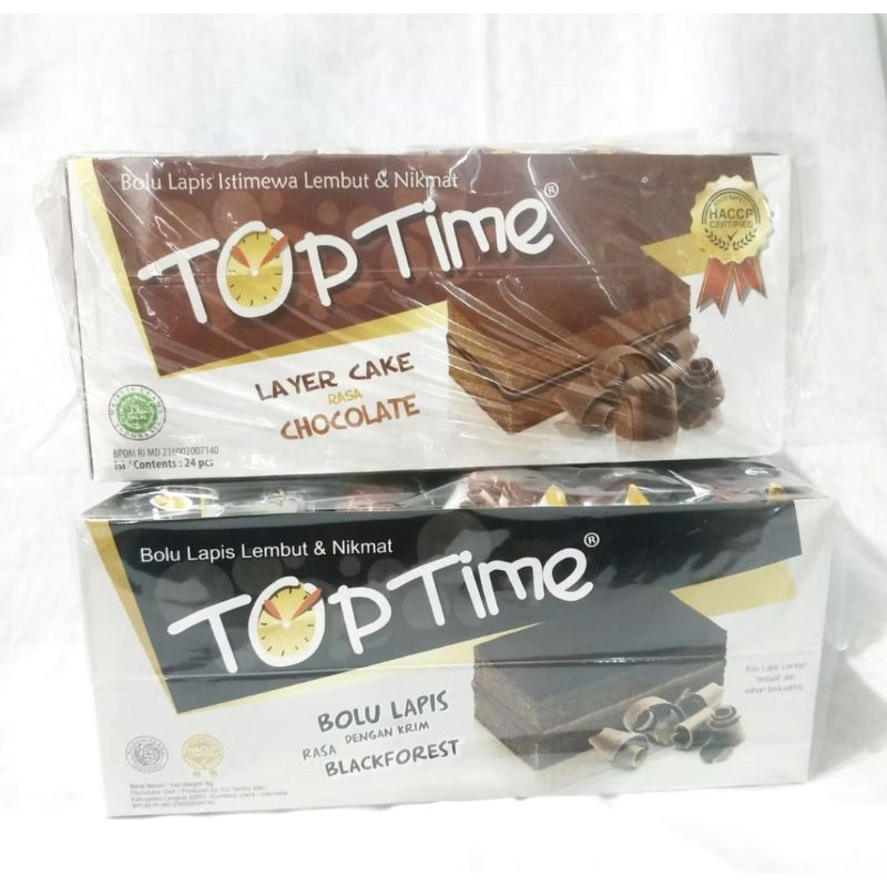 Jual TOP TIME Bolu Lapis dengan Krim 1 BOX ISI 24 PCS | Shopee Indonesia