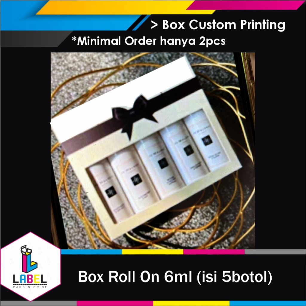 Jual Dus / Box Roll On 6ml Bundling isi 5 botol Custom Desain Full ...