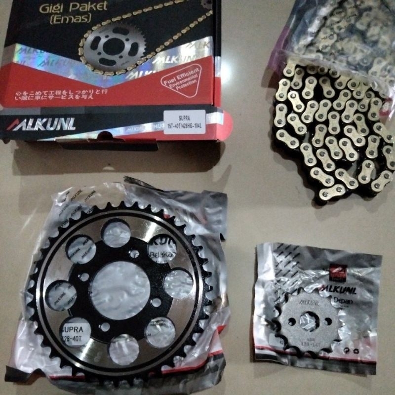 Jual GEAR GIR SET MLKUNL TYPE SSS RACING 428HG RANTAI CHOHO 428 HG H G SUPRA X 100 SUPRA FIT ...