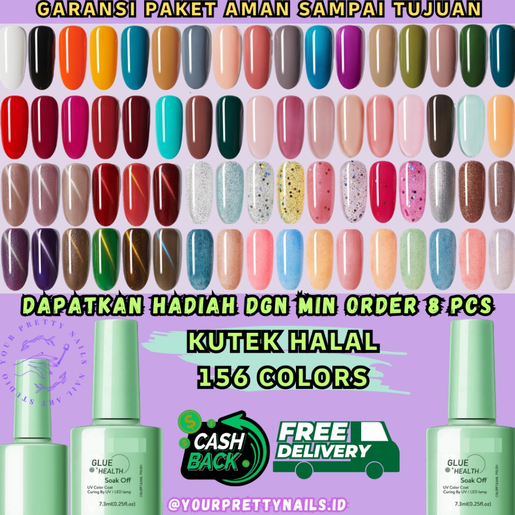 Jual Promo Keren 51 NAIL GEL POLISH UV LED HALAL MUSLIMAH WARNA LENGKAP ...