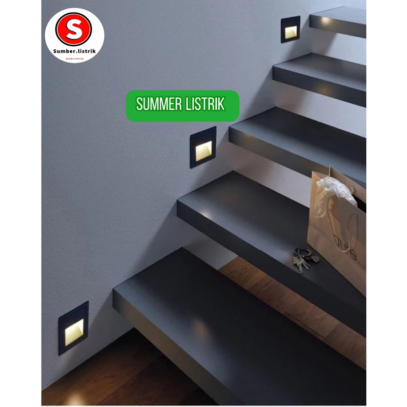 Jual LAMPU TANGGA LED 1W LAMPU TANGGA MINIMALIS STEPLIGHT LAMPU DINDING ...