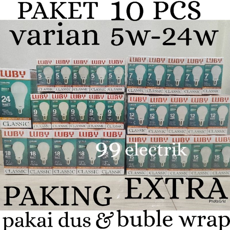 Jual BOHLAM LED / LAMPU LED LUBY CLASIC PUTIH PAKET 10 PCS | Shopee Indonesia