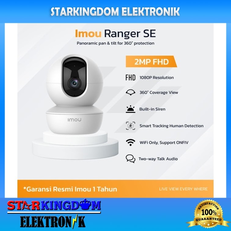 Jual Ip Camera Imou Ranger SE AI+ PTZ 360 Full HD 1080p 2MP Resolution ...