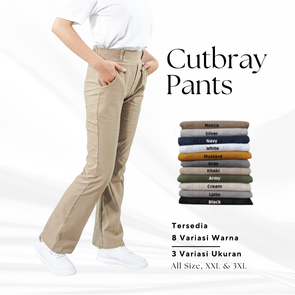 Jual Nusantara Outfit Celana Cutbray Elizabeth Pants Elastis | Shopee ...