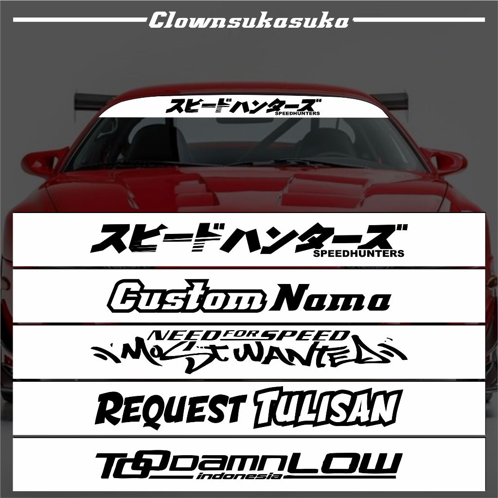 Jual Sticker kaca mobil, stiker custom tulisan, bisa untuk segala mobil ...