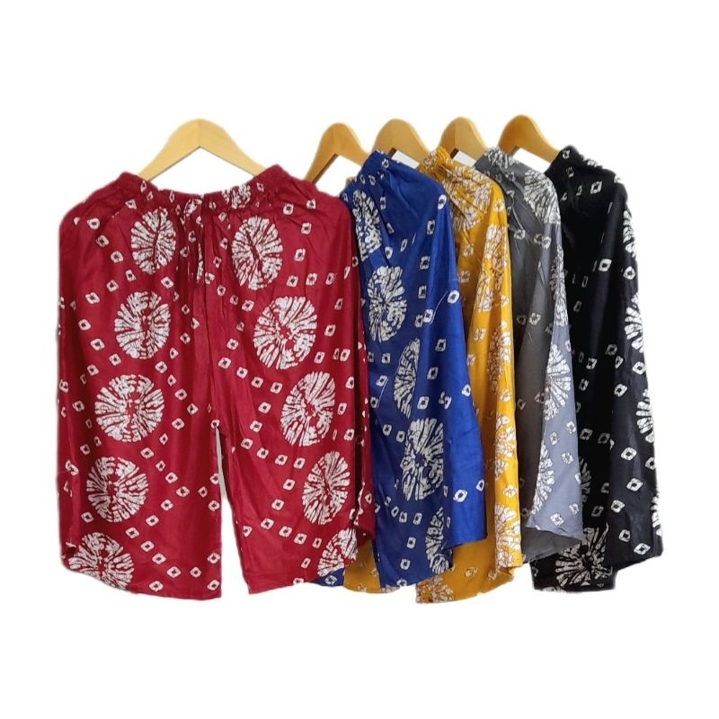 Jual Celana Batik 3/4 Bawah Lutut Dewasa Motif Kipas Kain Rayon Prima ...