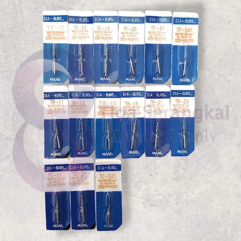 Jual Dental Taper Diamond Bur Highspeed / High Speed Dia Burs Fisur Tapered Fissure TR TF TC ...
