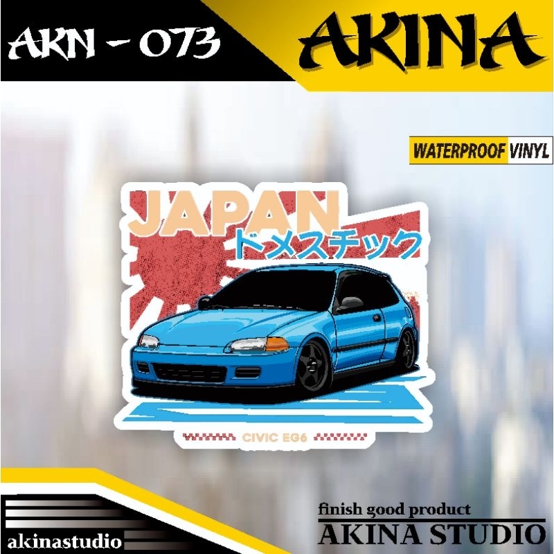 Jual sticker vinyl anti air civic EG6 japan blue | stiker vinyl anti ...