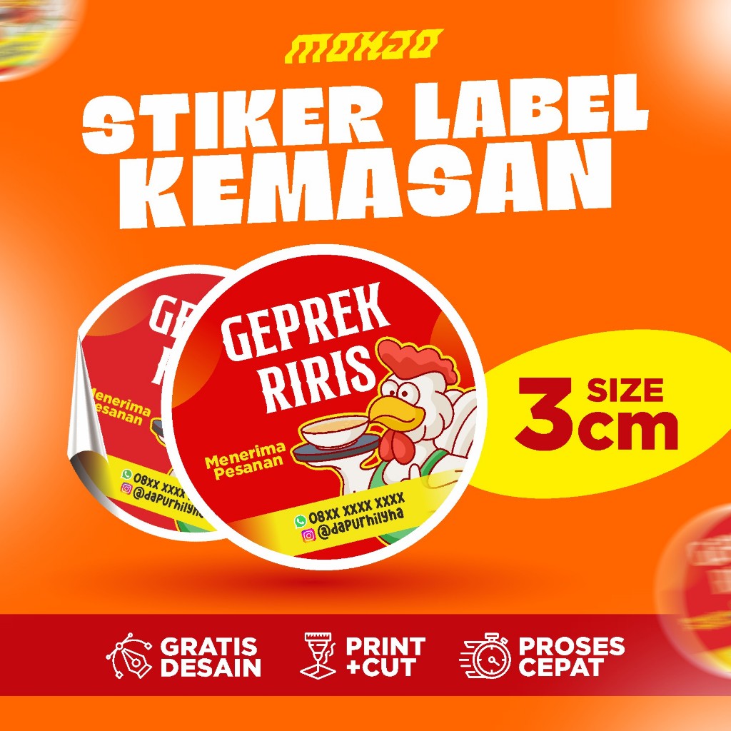 Jual STICKER LABEL MAKANAN STIKER SALAD STICKER CAMILAN SIAP TEMPEL ...