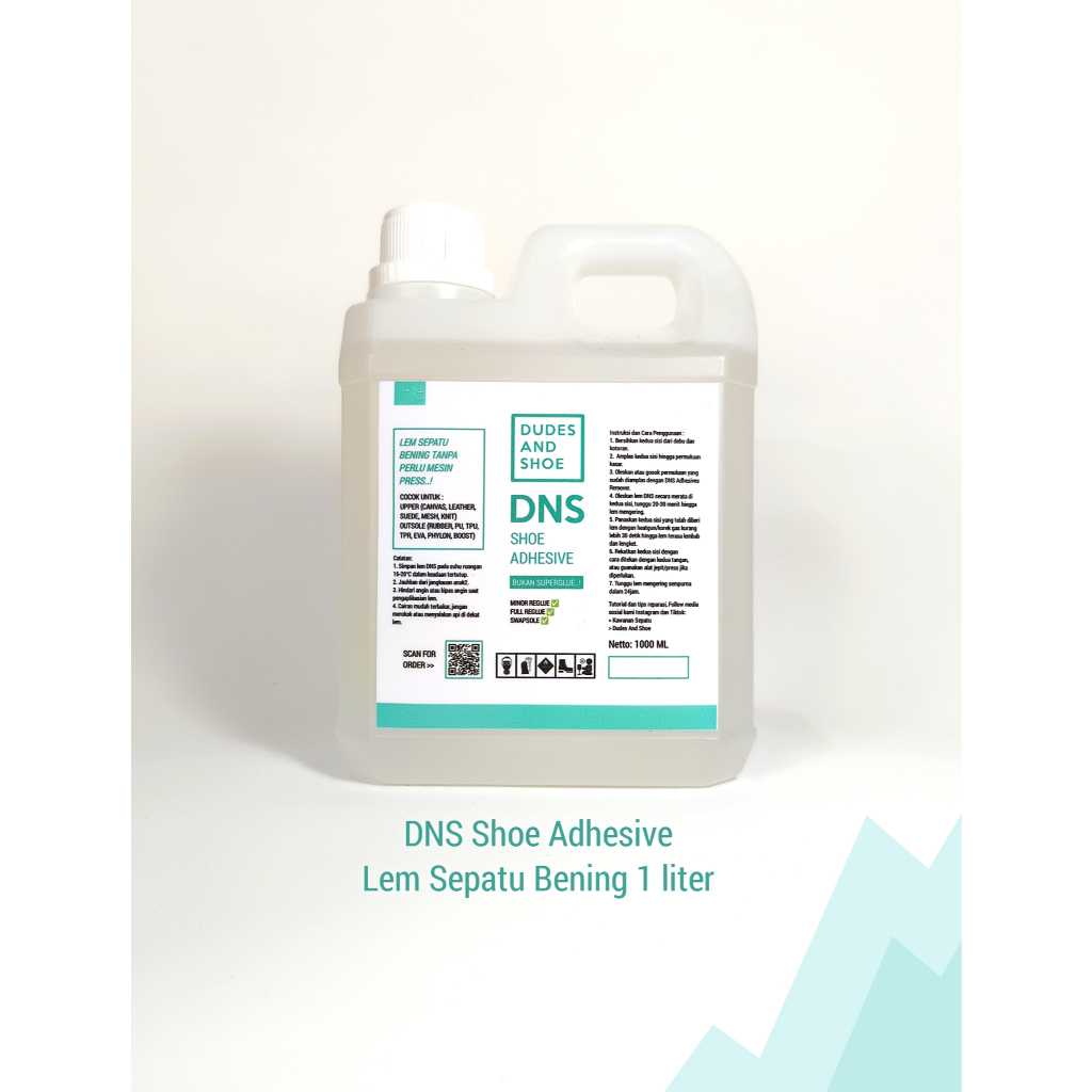 Jual DNS Shoe Adhesive 1 Liter Lem Sepatu Pabrik Warna Bening Kuat ...