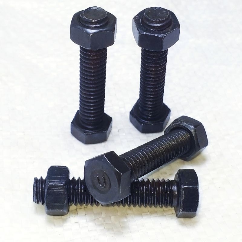 Jual baut mur 5/16 x 1" 1/2[ Gg 18] baut inchi kunci 12 baut kasar baut hitam | Shopee Indonesia