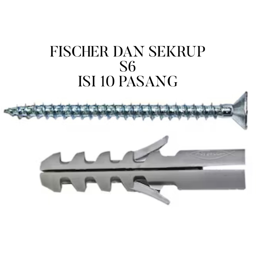 Jual SEKRUP PAKU S 6 S6 FISCHER ISI 10 PASANG | Shopee Indonesia
