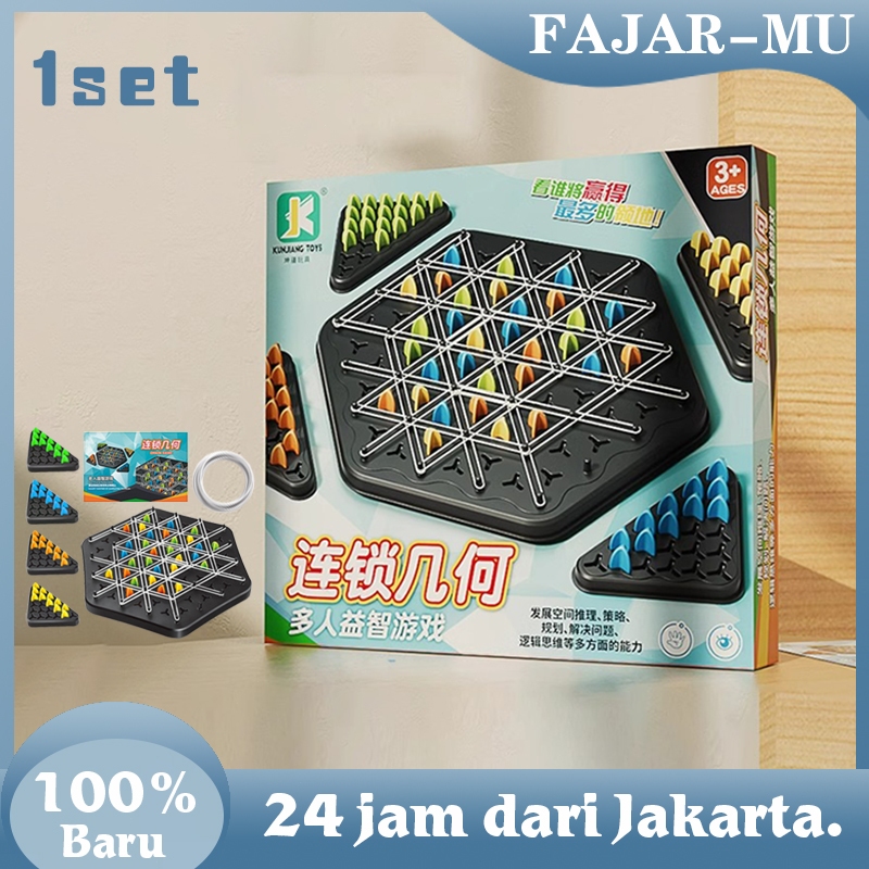 Jual Mainan Board Game Permainan Papan Permainan Catur Segitiga Rantai ...