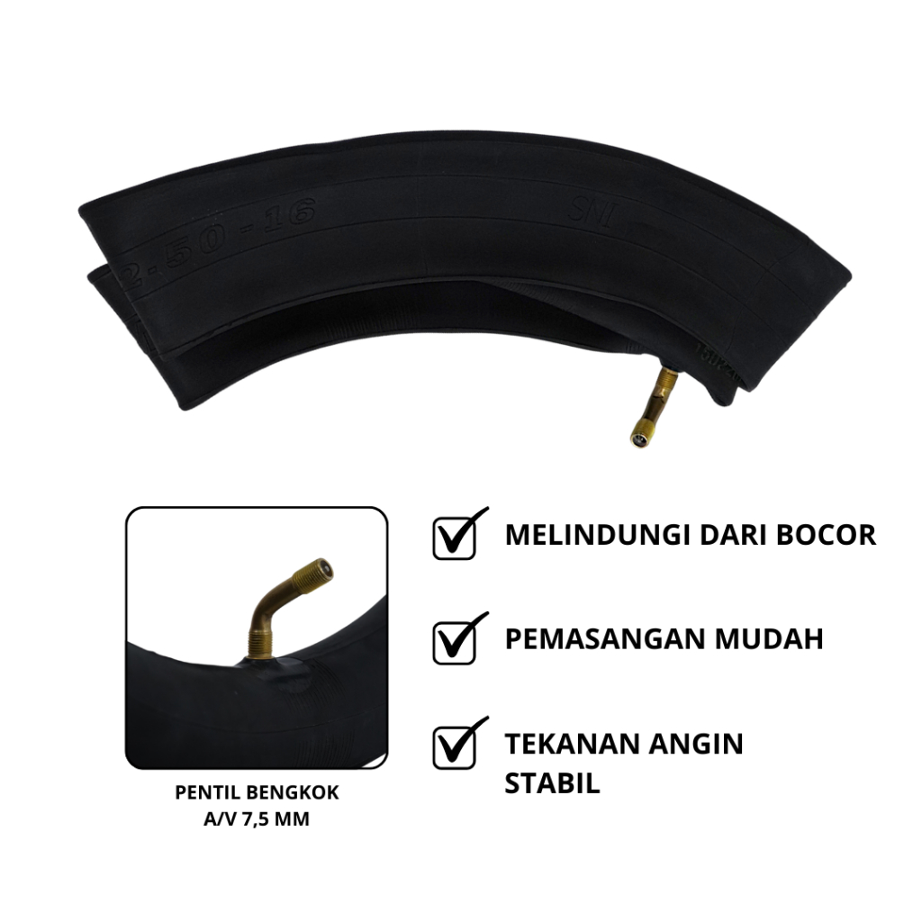 Jual BAN DALAM SEPEDA LISTRIK E-BIKE 16 x 2.50 / 2.50 - 16 PENTIL BENGKOK | Shopee Indonesia