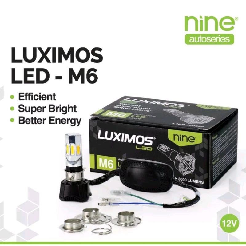 Jual LAMPU UTAMA MOTOR LED 6 SISI 2 WARNA AC DC WHITE YELLOW MOTOR ...