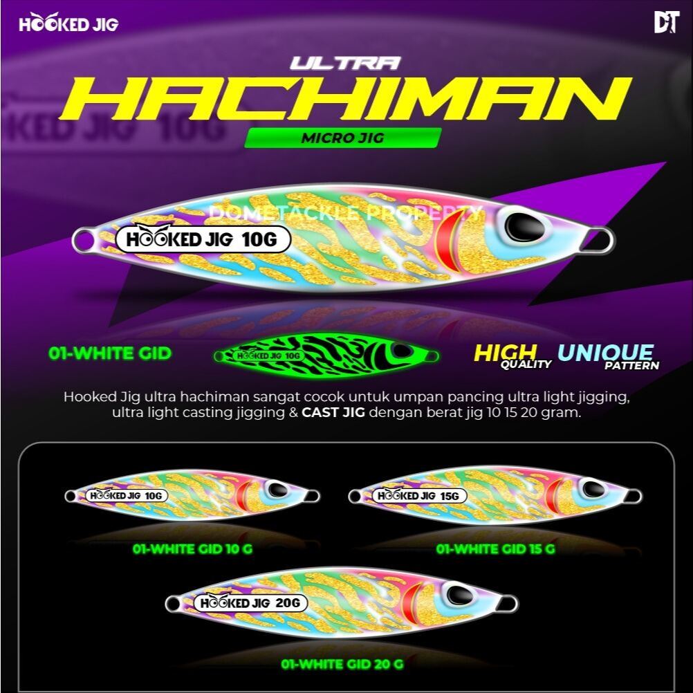 Jual Hooked Jig Ultra Hachiman Metal Jig Umpan Pancing Premium Micro Jig Jigging 10 15 20 30 40 ...