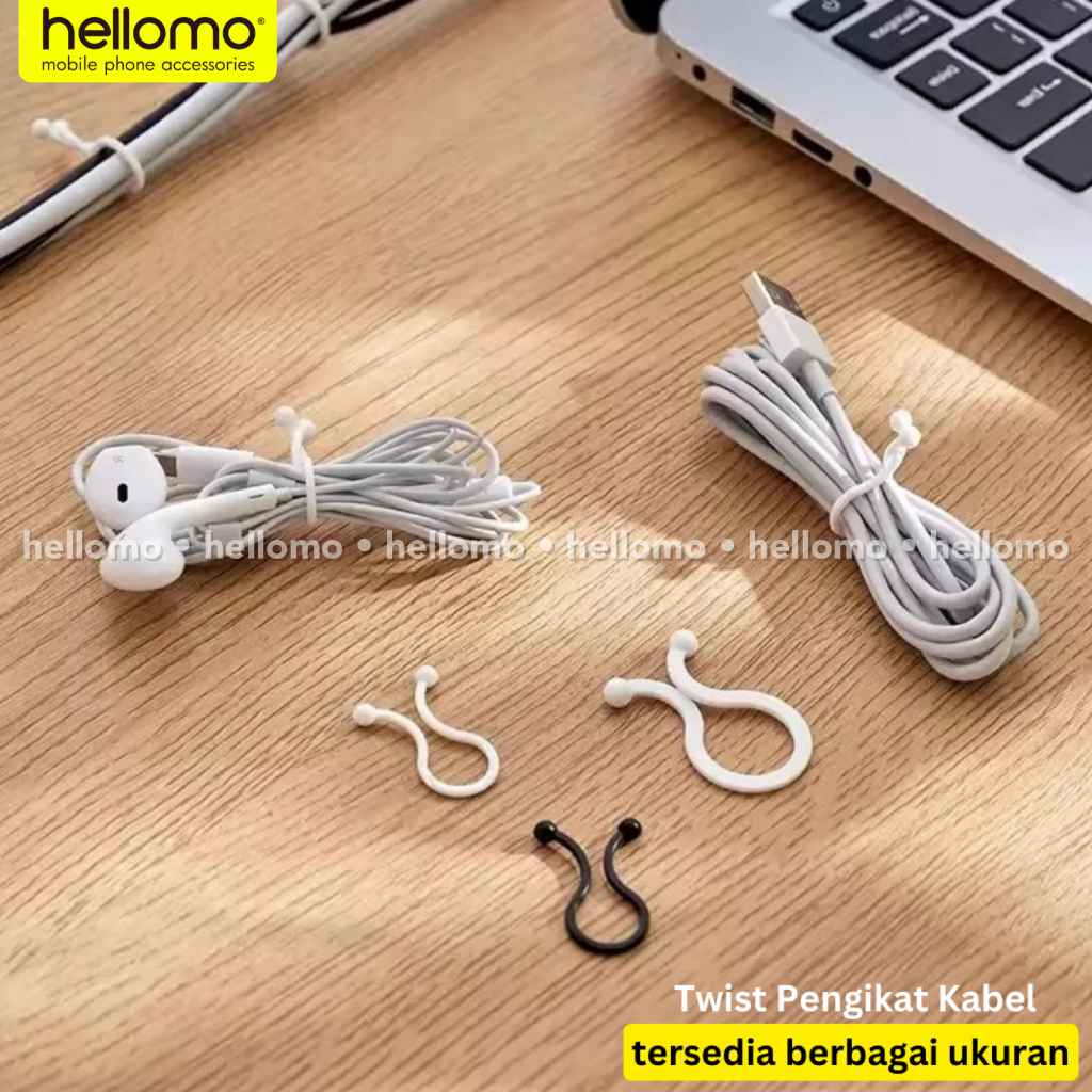 Jual Klip Kabel ikat Cable Cord Holder Twist Tie Clip Pengikat Kabel ...