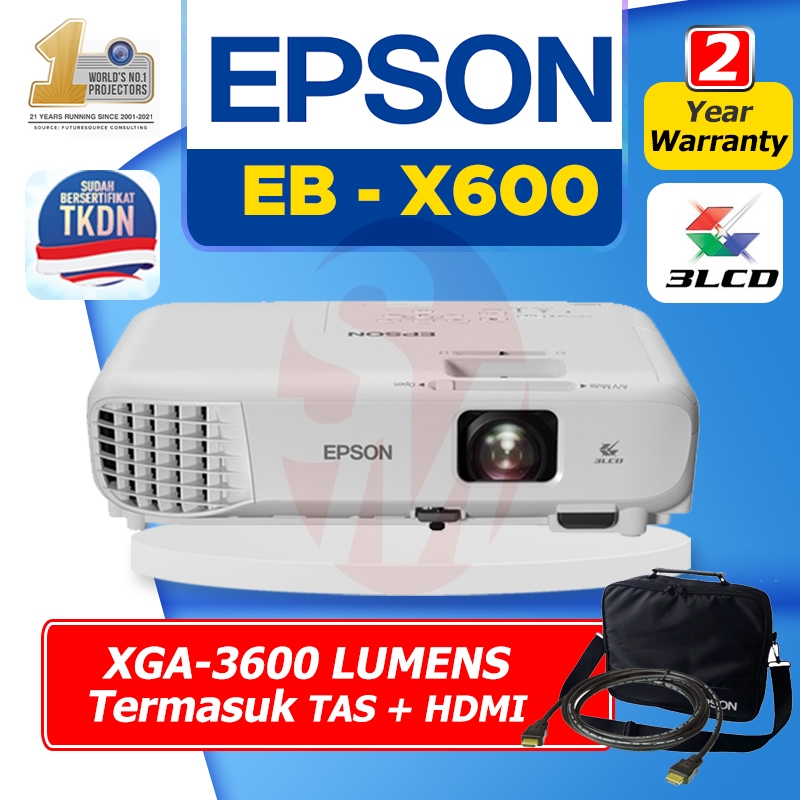 Jual Projector Epson EB X600 TKDN 3600 LUMENS XGA 3LCD | Shopee Indonesia