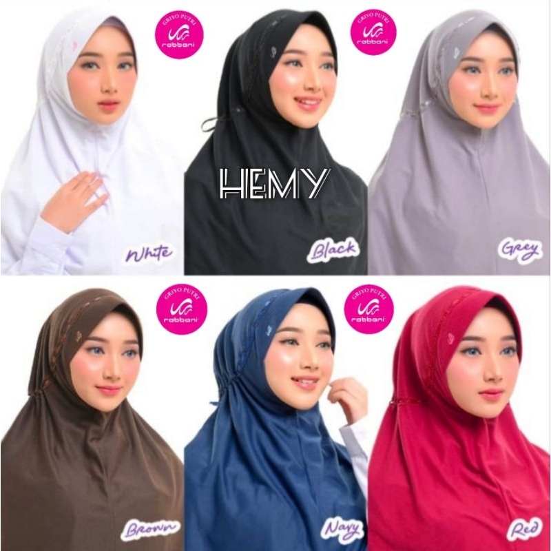 Jual RABBANI - Kerudung Hijab Jilbab Instan Anak Sekolah Rabbani HEMY Ukuran S | Shopee Indonesia