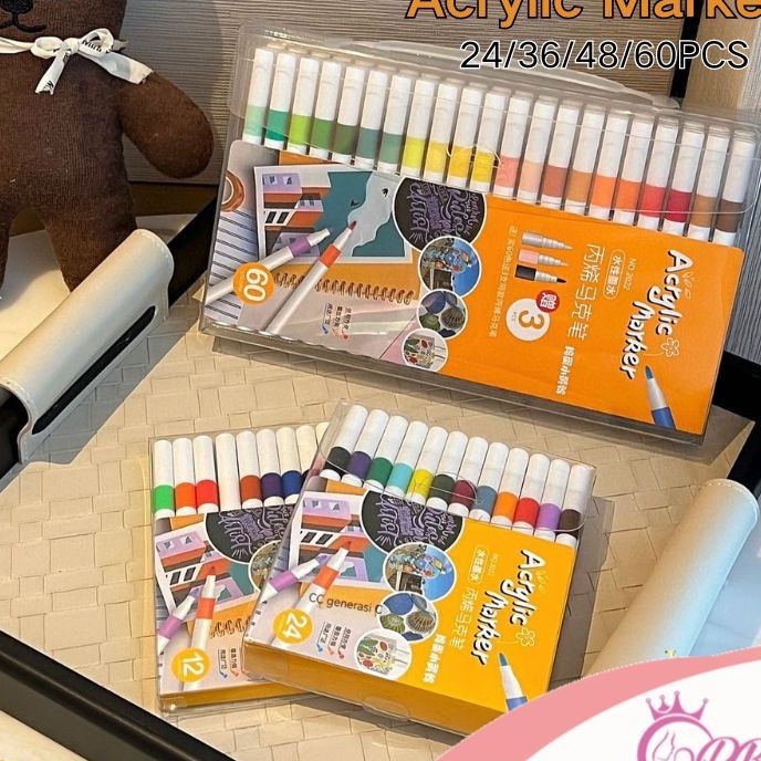 Jual HJ6 Penjual Lokal2436486PCS Acrylic Marker DIY Pena Warna Lukisan ...