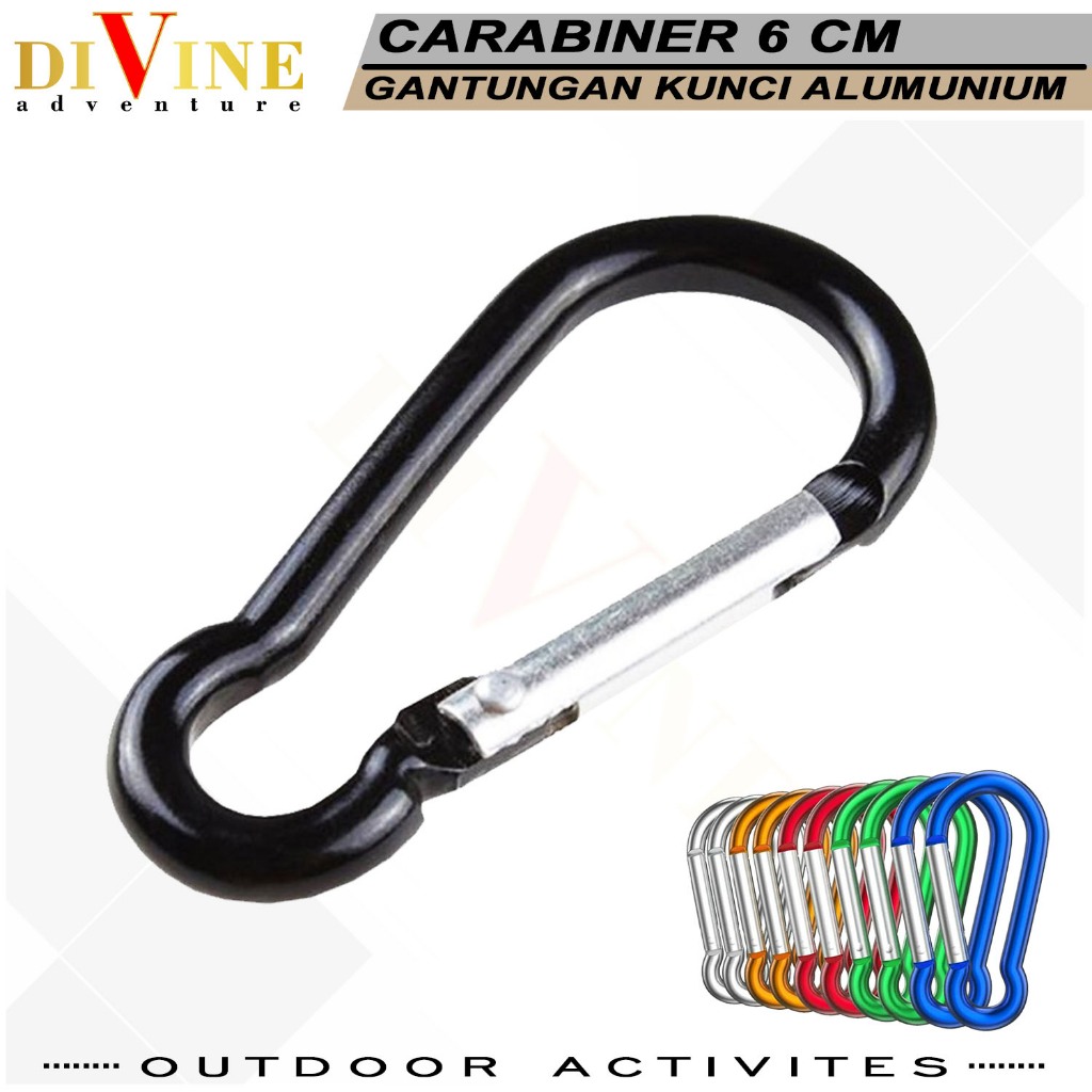 Jual gantungan kunci keychain carabiner alumunium alloy carabiner kecil ...