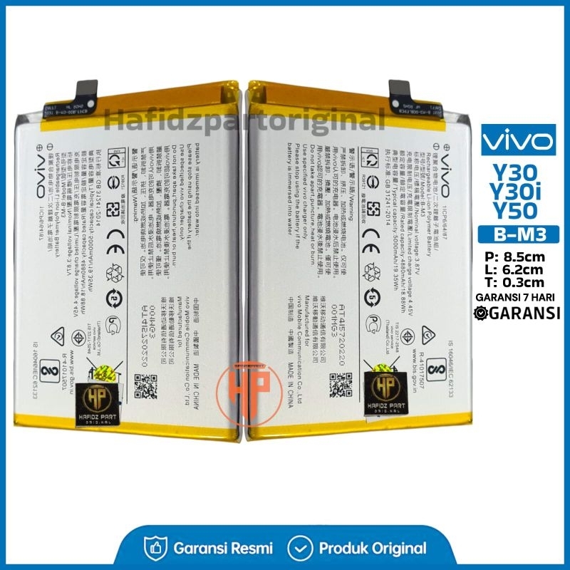 Jual Baterai Batre Battery Vivo Y30 / Y30i / Y50 B-M3 Original New ...