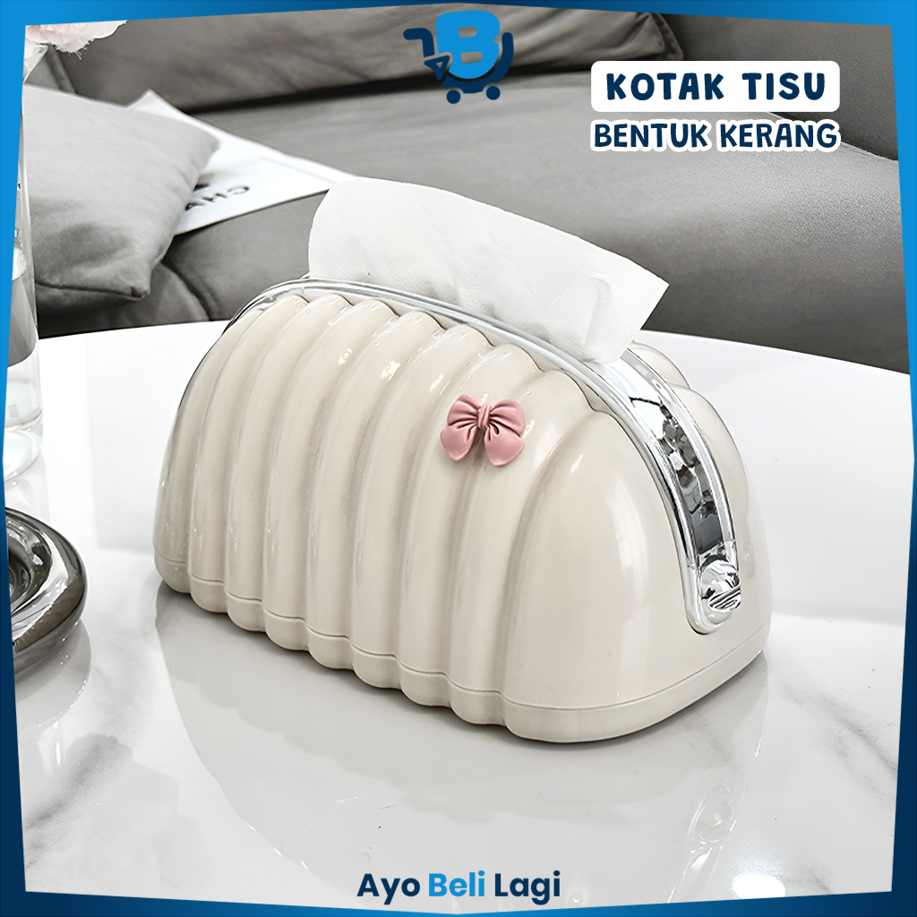 Jual Kotak Tisu Bentuk Kerang Aesthetic dengan Pegas Mini Pouch ...