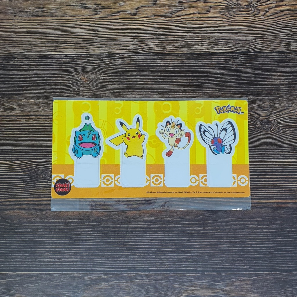 Jual Sticker Set Bookmark Choki Pokemon 2024 Pembatas Buku Kuning ...