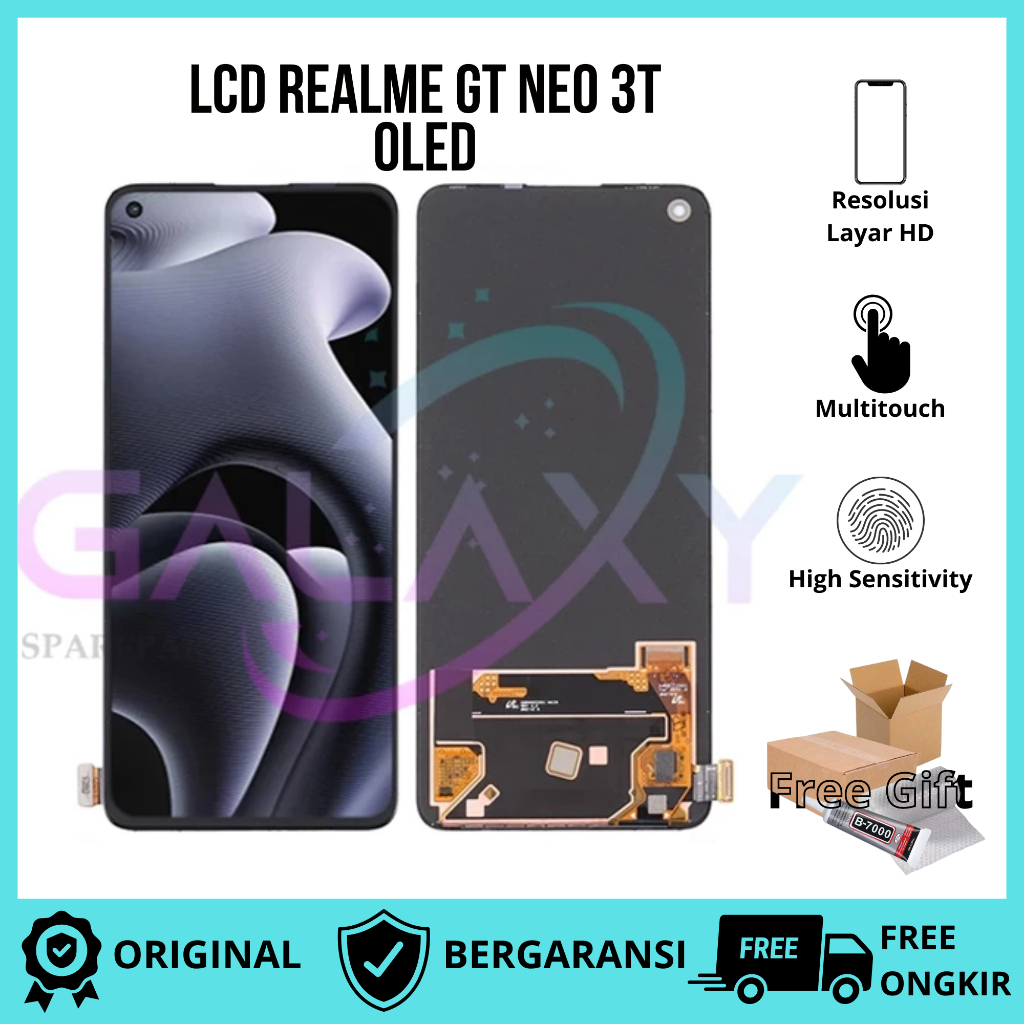 Jual LCD TOUCHSCREEN REALME GT NEO 3T / GT NEO 2 OLED FINGERPRINT ON ORIGINAL PRODUK BERGARANSI ...