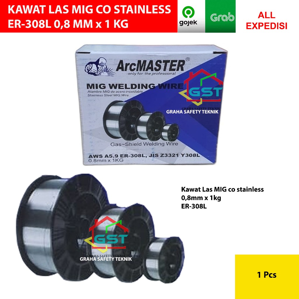 Jual kawat las mig co stainless er308 0,8mm x 1kg / ss mig wire 308L co2 | Shopee Indonesia