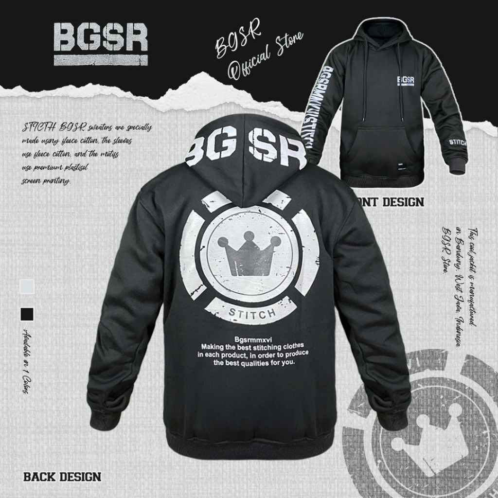 Jual BGSR - Hoodie Sweater Jaket Pria Wanita Starboy Jacket oldskull Keren Hitam Original STICTH ...